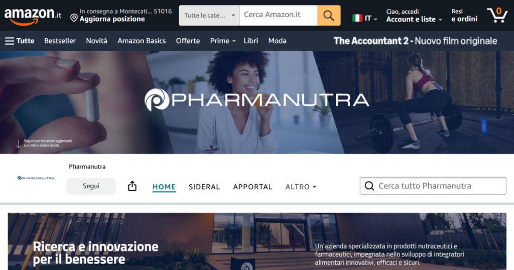 PharmaNutra launches its official store on Amazon - PharmaNutra Spa